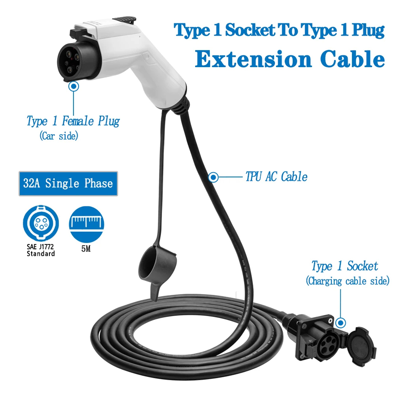 Wholesale SAE J1772 to Type 1 EV Charging Extension Cord | V2L Outdoor ...